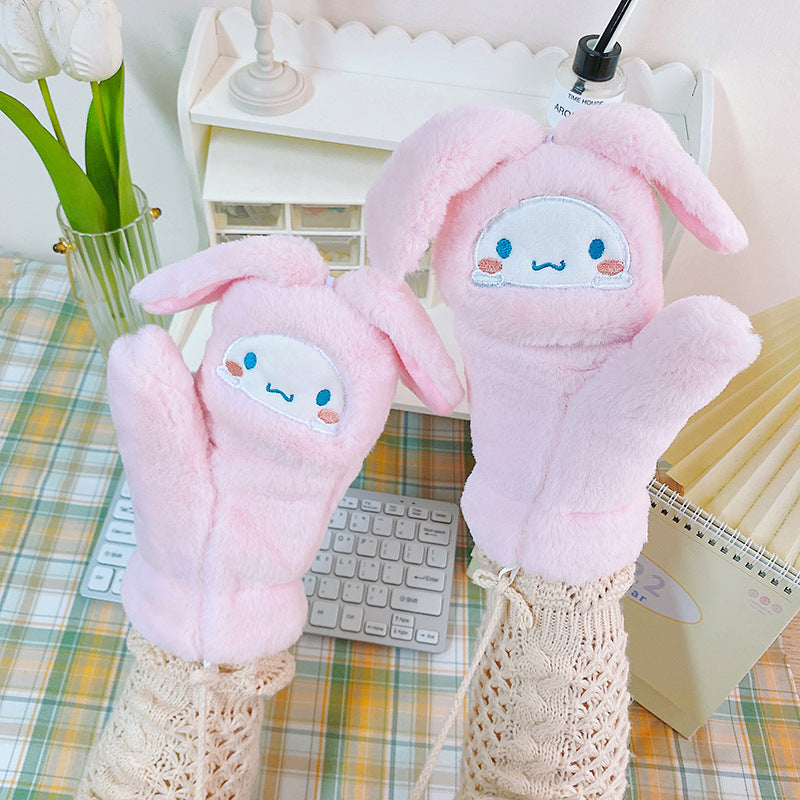 Fluffy Folding Mittens – COZY GROTTO